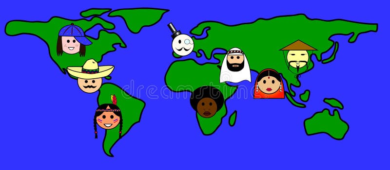 People all over the world stock vector. Illustration of continent ...