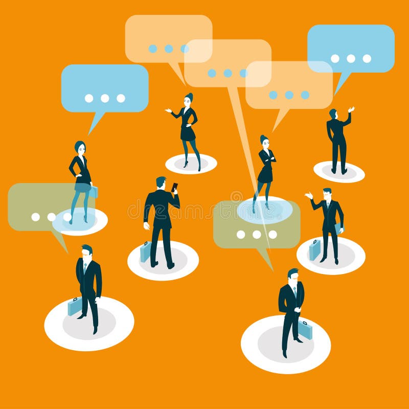 People All Over the World Communicate with Each Other Stock Vector ...