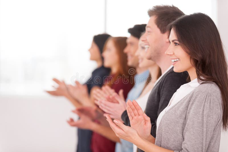 People applauding. stock image. Image of happiness, business - 38226117