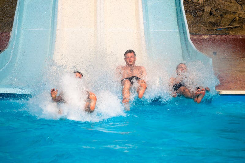 People at aqua park stock image. Image of happy, adrenalin - 42130217