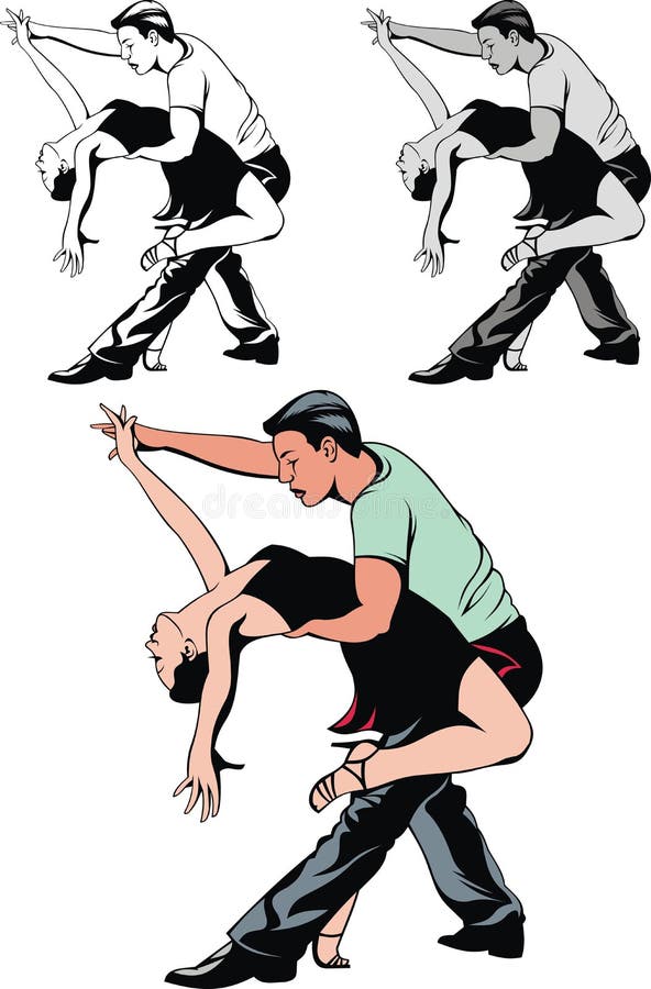 Couple Dancing Together Lovers Stock Illustrations – 458 Couple Dancing ...