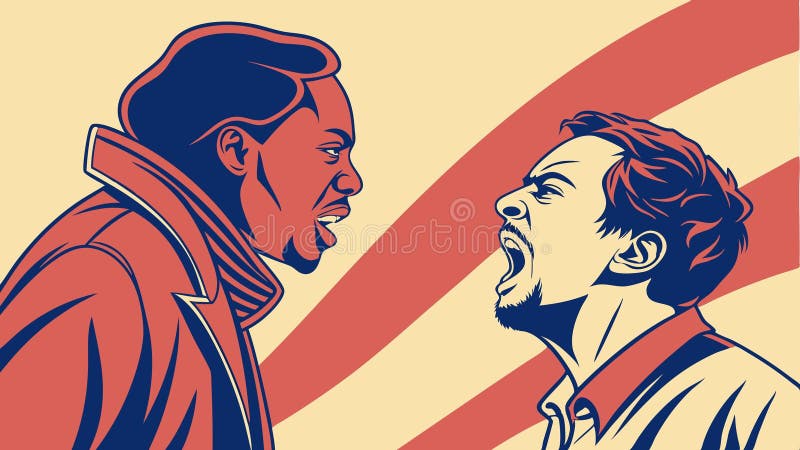 People Arguing Conflict Disagreement Communication Problem Illustration ...