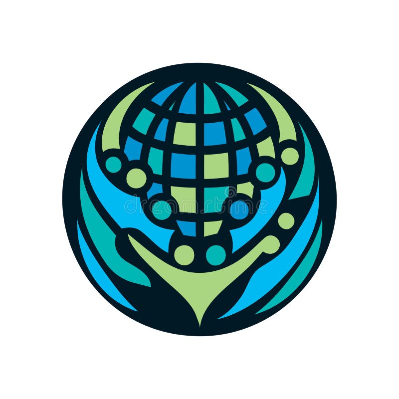 People Around Globe. Unity Symbol, Teamwork Concept Stock Vector ...