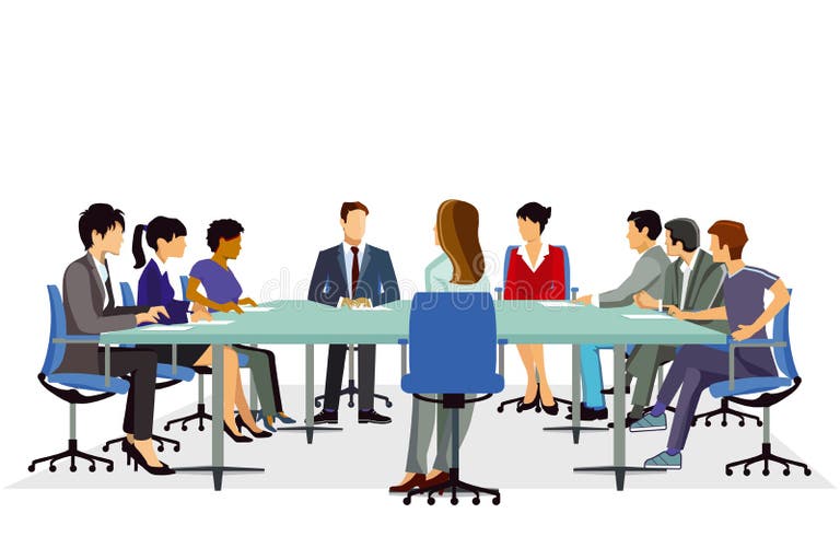 People Around Meeting Table Stock Vector - Illustration of conference ...