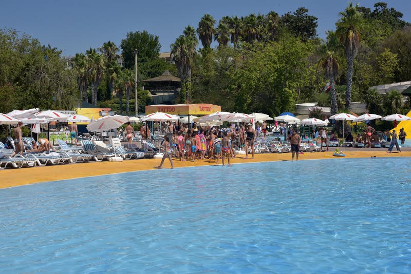 People Around the Pool in the Summer Editorial Photo - Image of ...