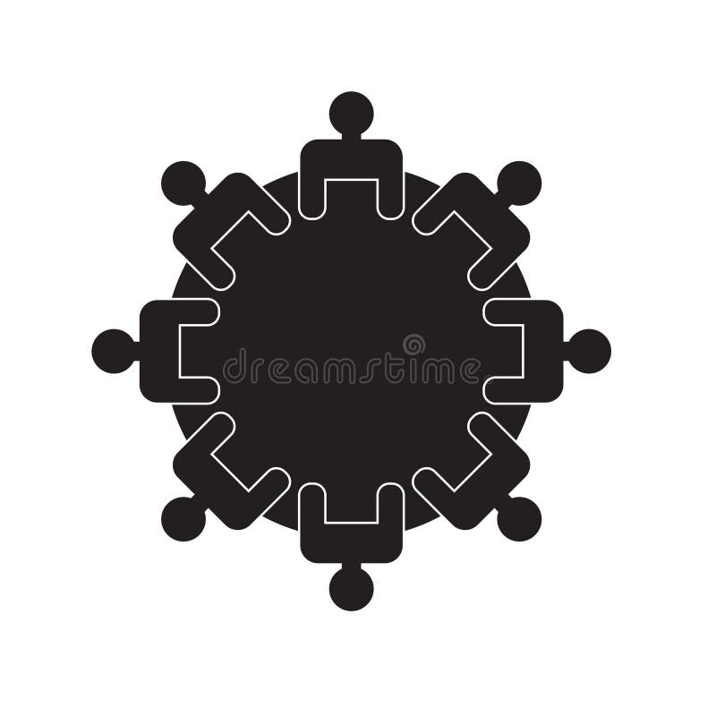 People Around Conference Table Icon Stock Illustrations – 216 People ...