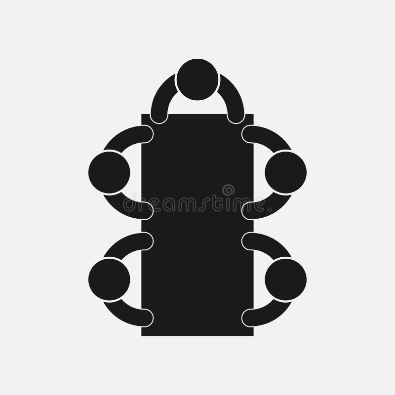 People Around Table Icon Stock Illustrations – 367 People Around Table ...