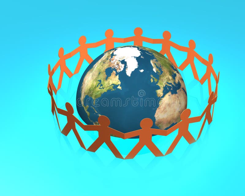 People around earth stock illustration. Illustration of culture - 11093087