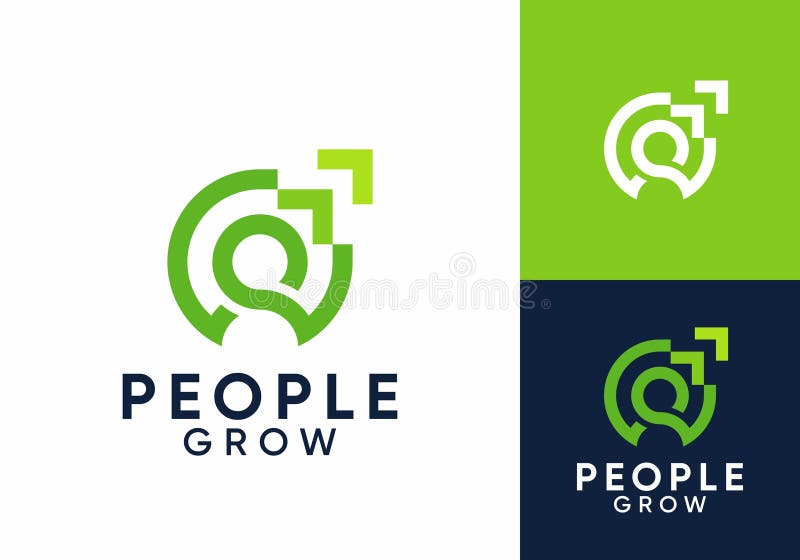 People with Arrow Logo Design. Grow Elevate Job Work Vector Concept ...