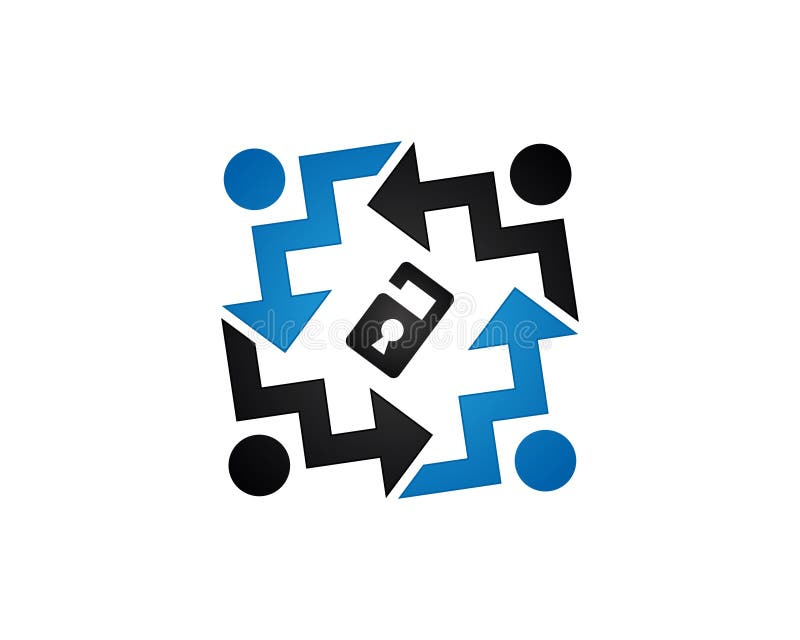 People Arrow Unlock Access Logo Icon Stock Vector - Illustration of ...