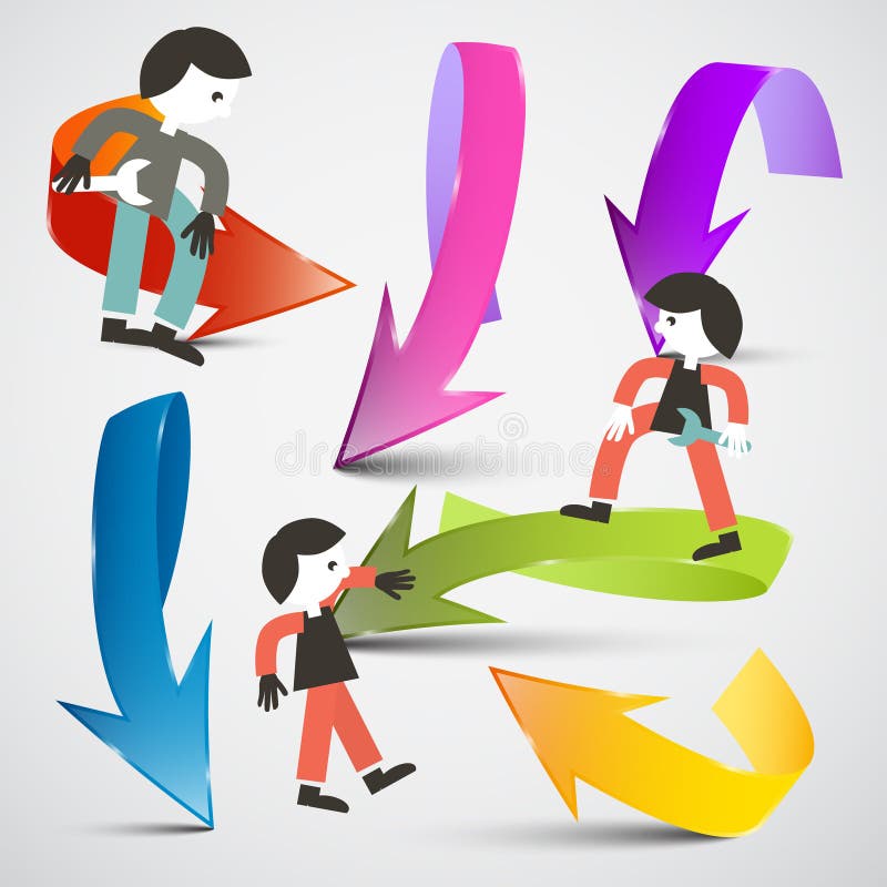 People and Arrows Vector stock vector. Illustration of graphic - 55251268