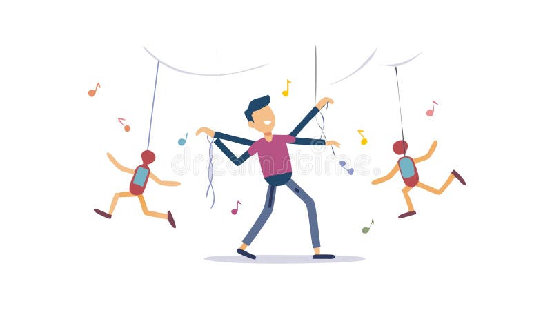 People As Puppets on Strings, Manipulation Concept, Vector Design ...