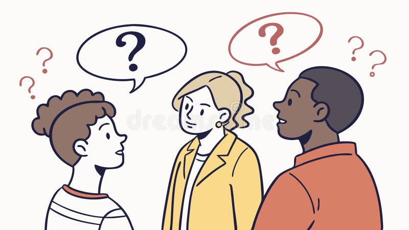 People Asking Questions, Curiosity & Learning, Vector Design Generative ...