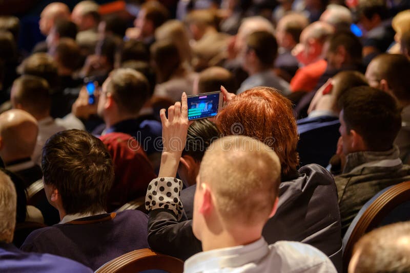 People Attend Business Conference in Congress Hall Editorial Stock ...