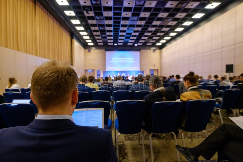 People Attend Business Conference in Congress Hall Editorial Image ...