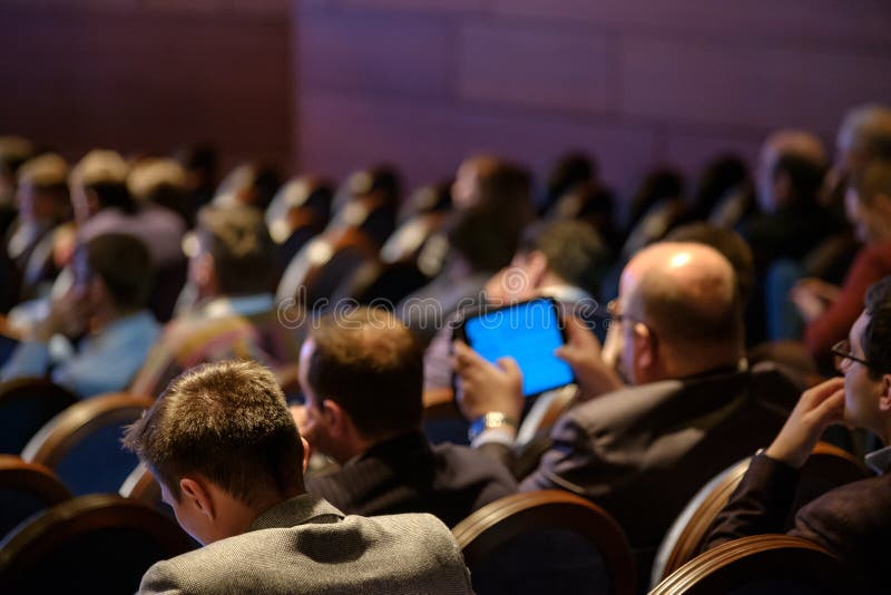 People Attend Business Conference in Congress Hall Editorial Stock ...