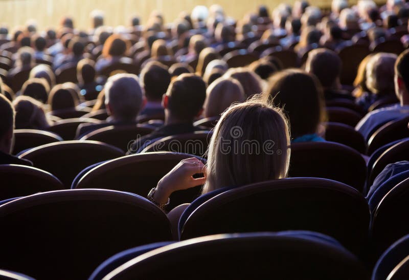 People in the Auditorium during the Performance. a Theatrical ...