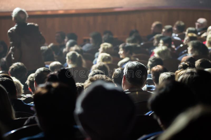 People in the Auditorium during the Performance. a Theatrical ...