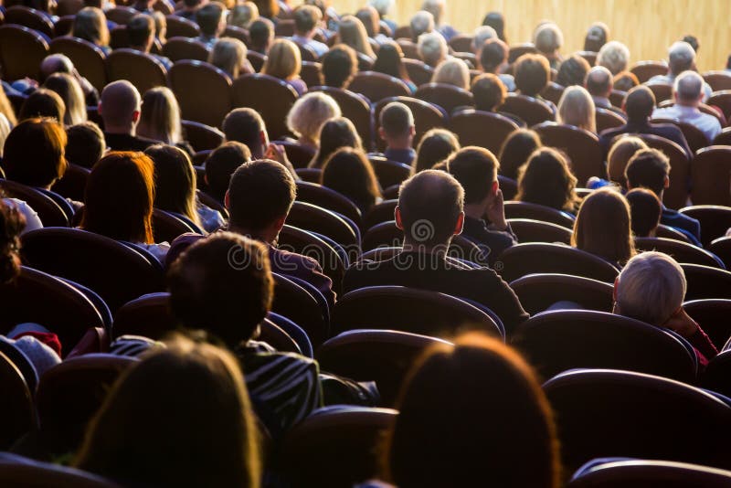 People in the Auditorium during the Performance. a Theatrical ...