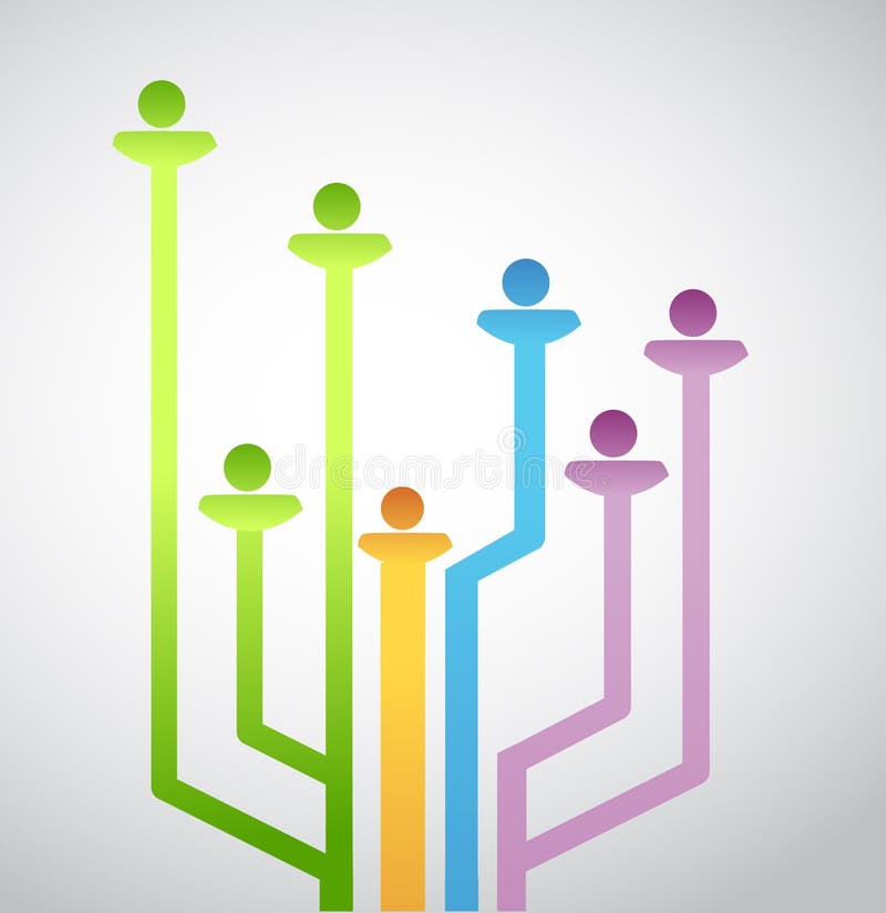 People Avatar Network Connection Diagram Stock Illustration ...