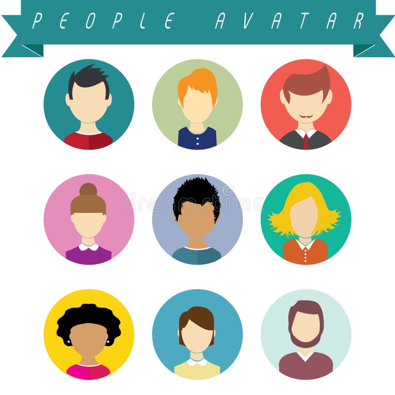 People avatar stock vector. Illustration of avatar, head - 54807475