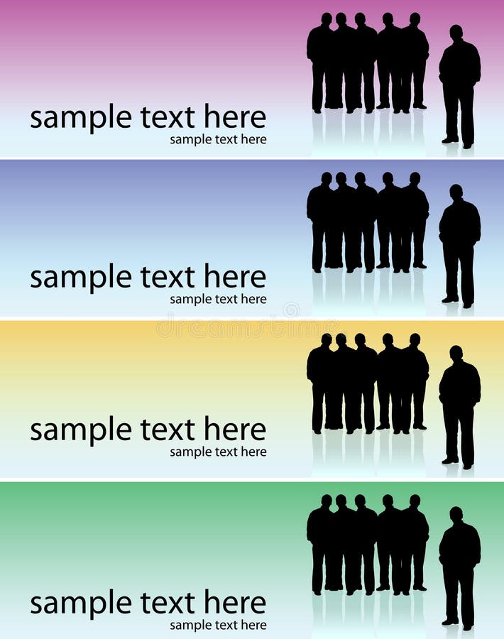 People banner stock vector. Illustration of lines, time - 13894834