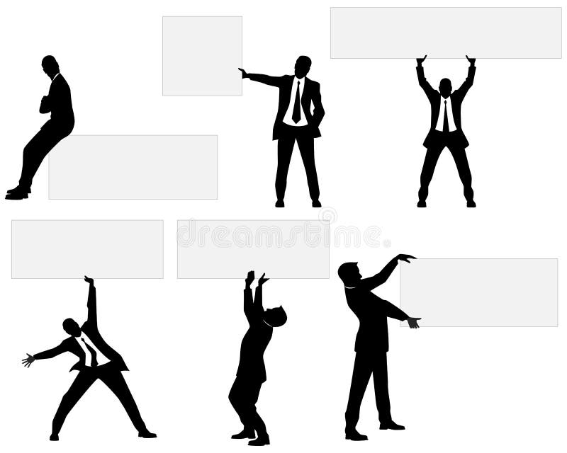 People with banners stock vector. Illustration of female - 64328230