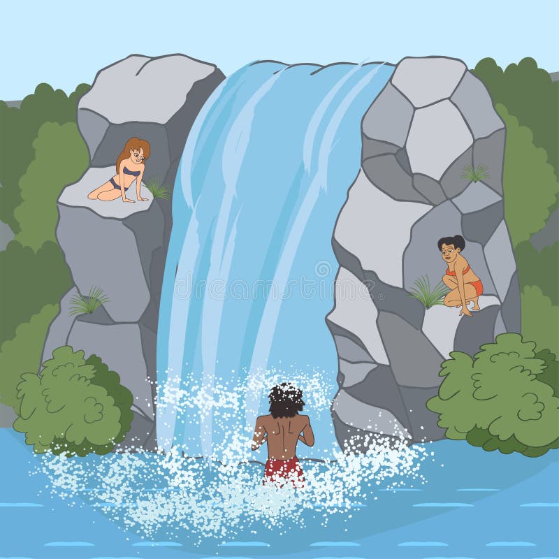 Waterfall Cartoon Stock Illustrations – 8,475 Waterfall Cartoon Stock ...