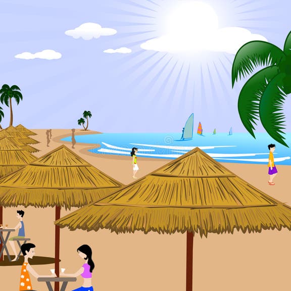 Goa Beach Stock Illustrations – 864 Goa Beach Stock Illustrations ...
