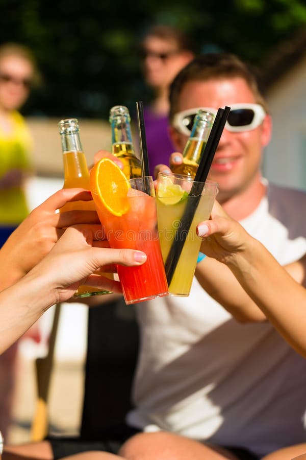 People at Beach Drinking Having a Party Stock Image - Image of ...