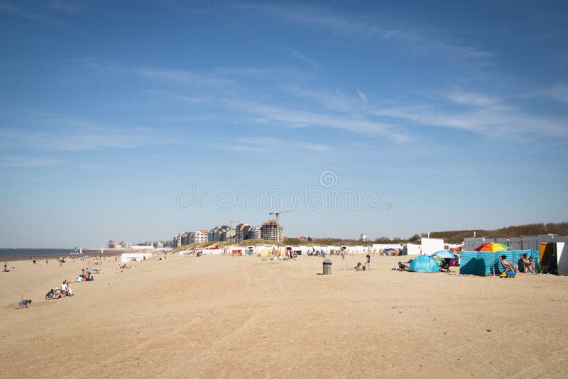 People on the Beach in Knokke, Belgium Editorial Photo - Image of dune ...