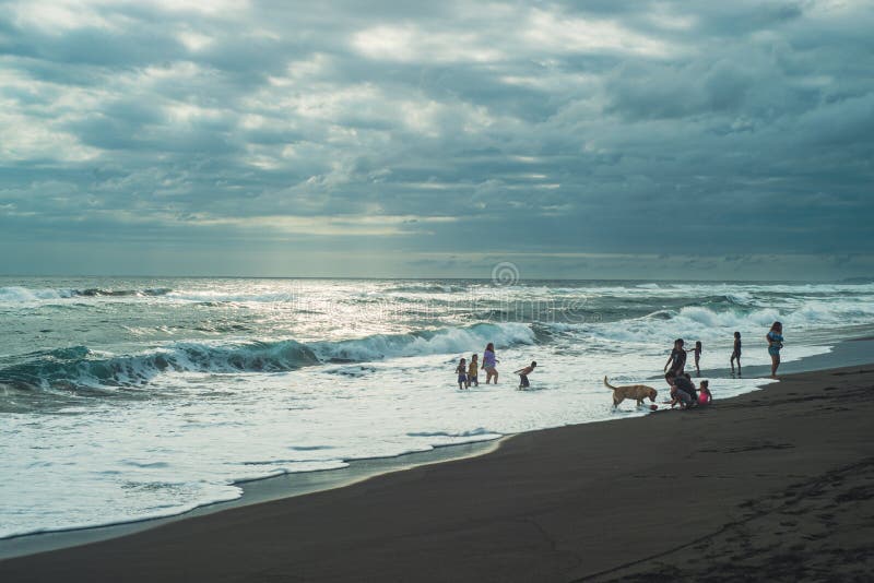 People on the Beach. Mexican Pacific Coast Editorial Stock Image ...