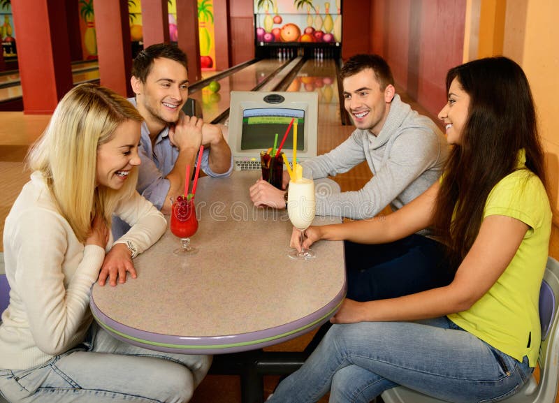People Behind Table in Bowling Club Stock Image - Image of club ...