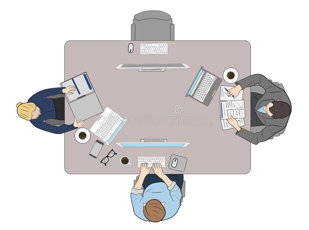People Icons Desk Top View Stock Illustrations – 170 People Icons Desk ...
