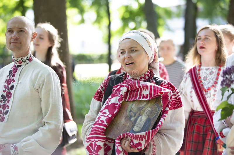 People in Belarusian National Costumes Editorial Photography - Image of ...