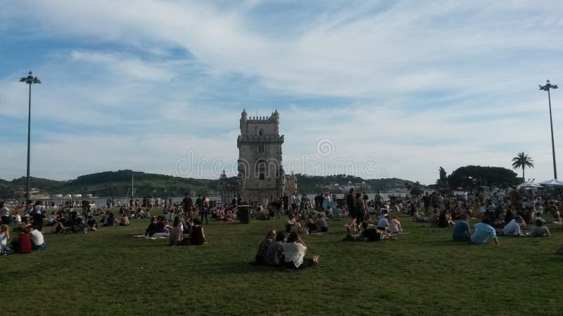 People by Belem tower editorial photo. Image of belem - 54226131
