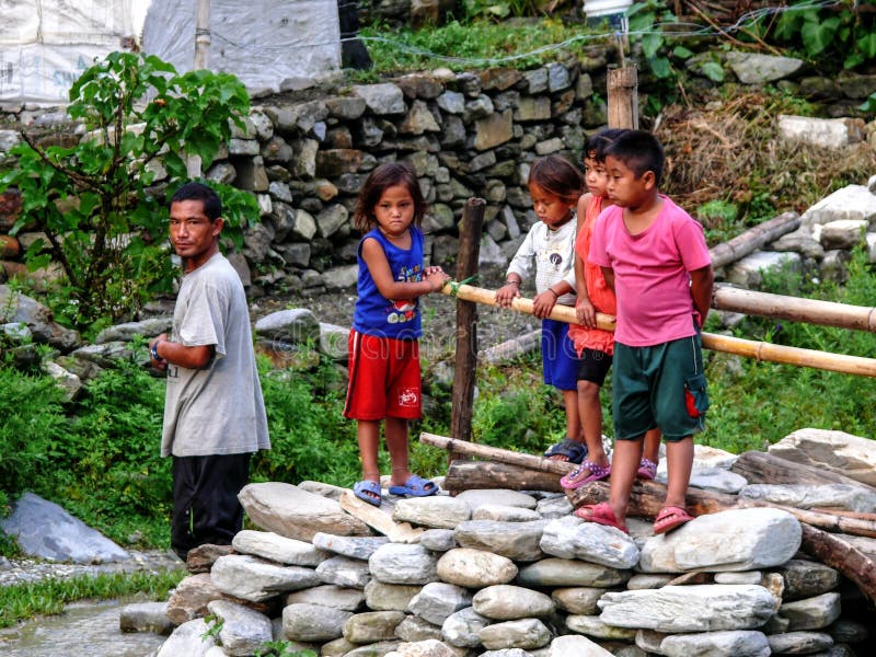 Besisahar in the Rain, Nepal Editorial Stock Image - Image of nepali ...