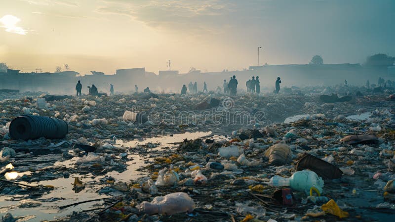 People on a Big Garbage Dump. Pollution of the Environment and Our ...
