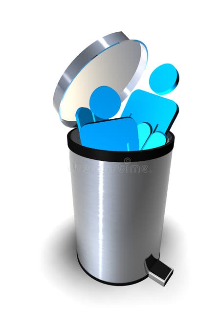 People in the bin stock illustration. Illustration of blue - 1180352
