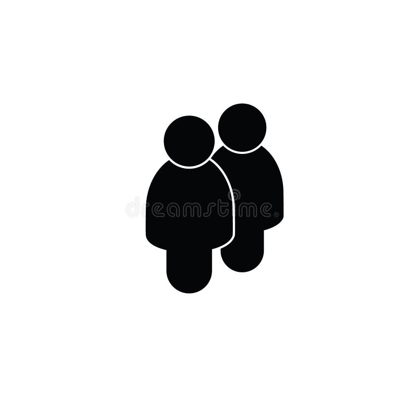 People - black vector icon stock vector. Illustration of symbol - 185404861