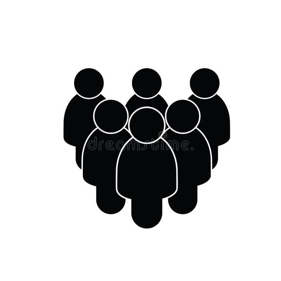 People - black vector icon stock vector. Illustration of people - 185404862