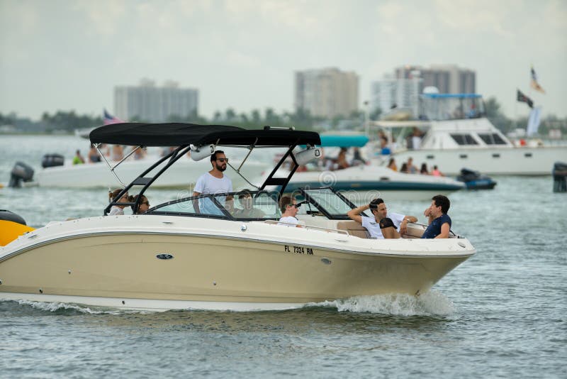 People Boating in Miami Summertime Photo Editorial Photography - Image ...