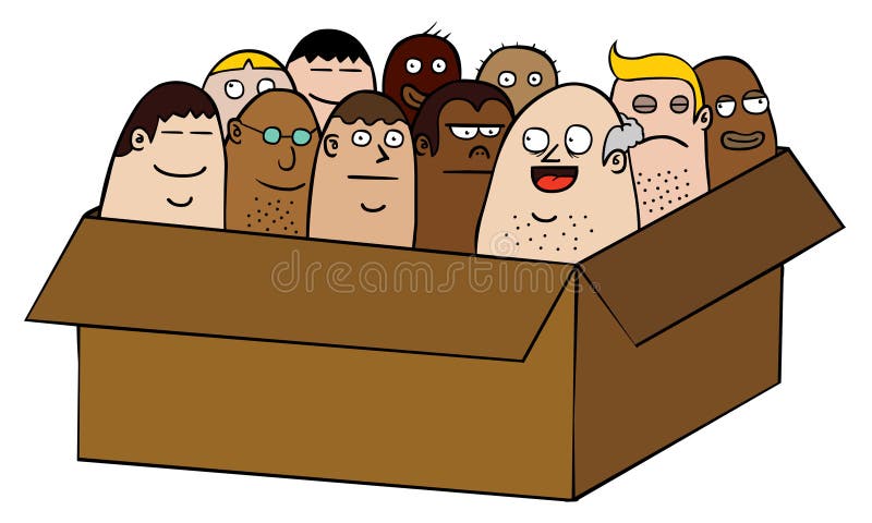 People in box stock vector. Illustration of white, chinese - 26294452