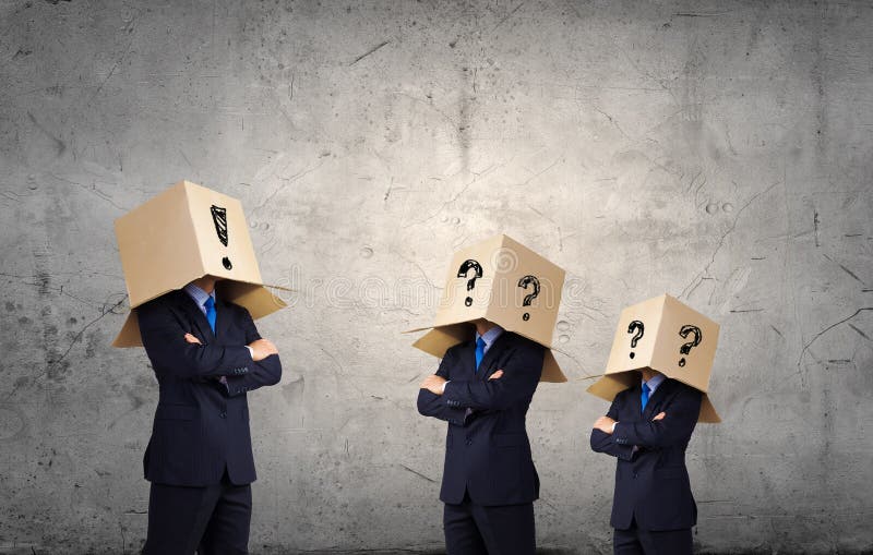 People with boxes on head stock image. Image of career - 46228265