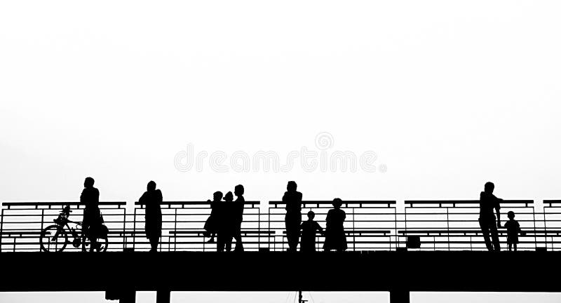 People on a Bridge stock photo. Image of bridge, persons - 7113974