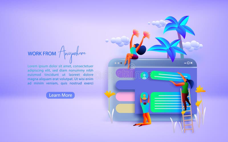 People Build a Dashboard and Making Web Page Design for Website. Vector ...