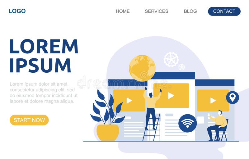 People Build Website Design Web Page Project Development Illustration ...