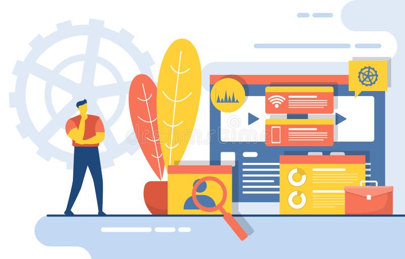 People Build Website Design Web Page Project Development Illustration ...