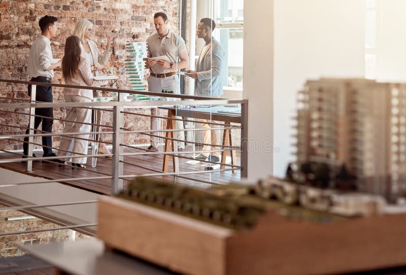 People, Building Model and Architecture Meeting in Office for Planning ...