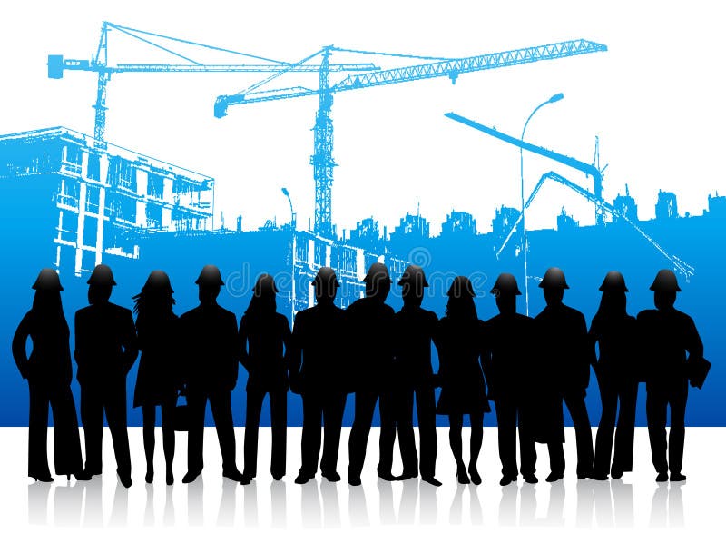 People and building site stock vector. Illustration of finance - 7751953
